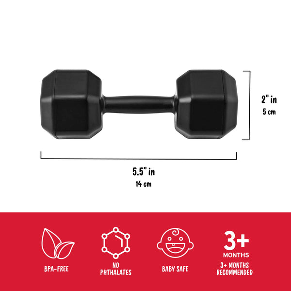 Buff Baby - Dumbbell Rattle Baby Toy – Bubble Belly moms | babies | kids